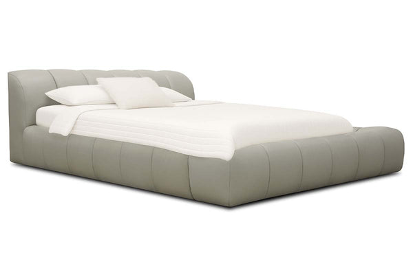 Aldo Queen & King Modern Leather Low Profile Platform Bed