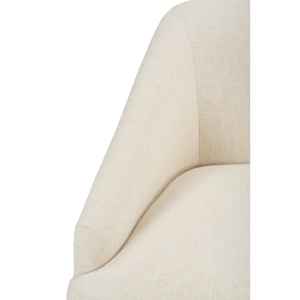 Tabitha SWIVEL Upholstered Accent Barrel Chair With Pleated Arms