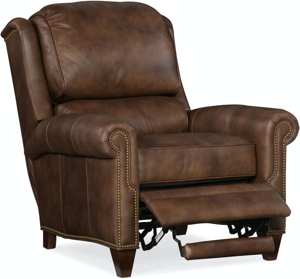 Aldred HIS Leather Bustle Pillow Back Recliner Chair