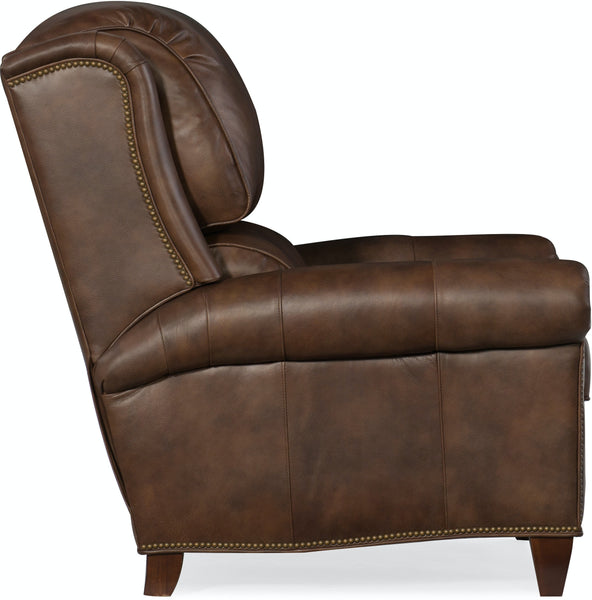 Aldred HIS Leather Bustle Pillow Back Recliner Chair