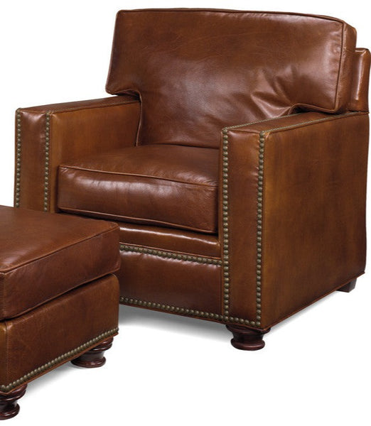 Bowman Track Arm Leather Club Chair