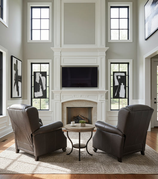 Duncan Leather Wing Back Reclining Chair