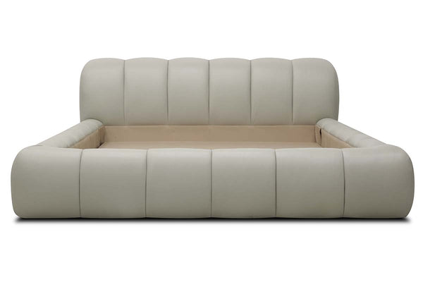 Aldo Queen & King Modern Leather Low Profile Platform Bed