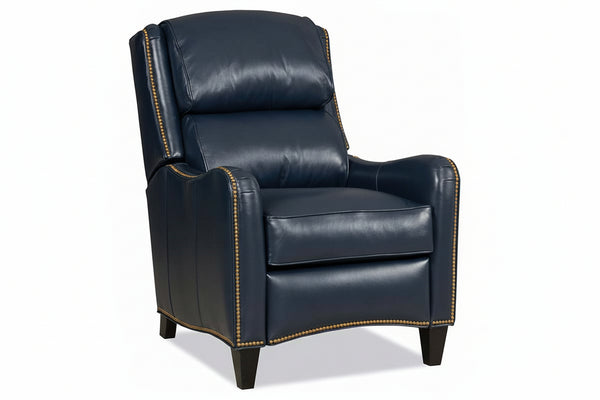 Alistair Leather Bustle Pillow Back Recliner Chair
