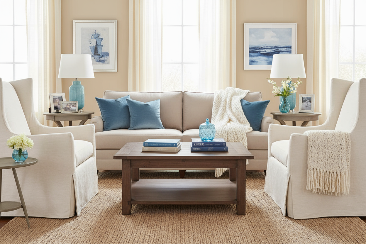Della Tall Wing Back Swivel Slipcovered Accent Chair With Sloping Arms