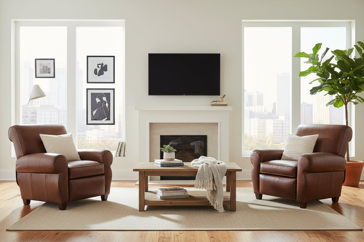 Parker Manhattan Style Leather Club Chair Recliner - Club Furniture