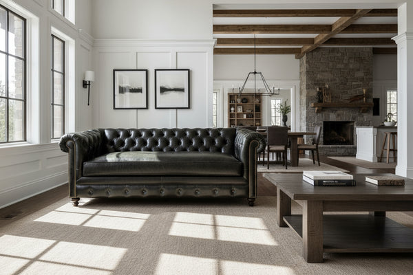 Manchester Designer Style Leather Chesterfield Sofa w/ Bench Seat ...