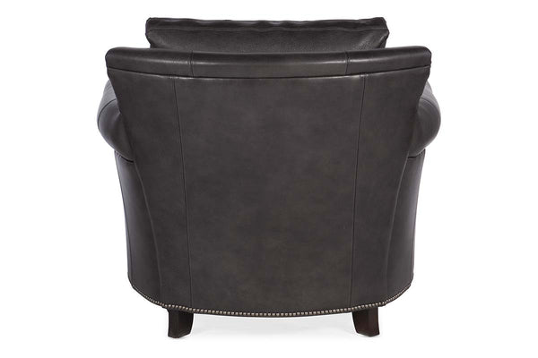 Warren Quick Ship Traditional Leather Pillow Back Chair