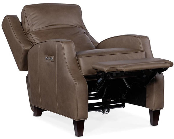 Gabriel Lenado Leather Quick Ship Power Small Scale Recliner