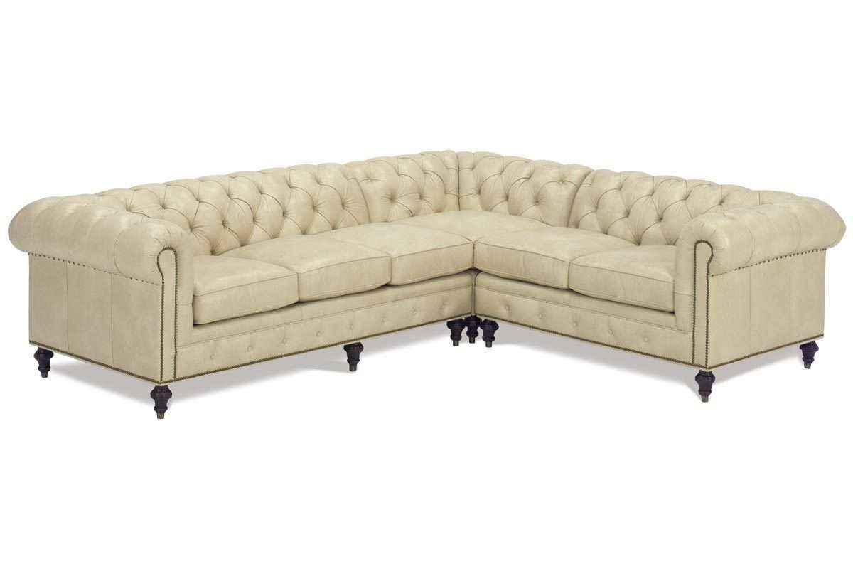 Walden Leather Chesterfield Sectional Club Furniture