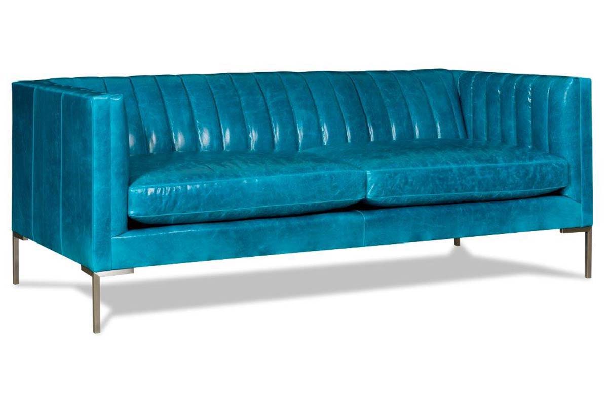 Dolan 76.5 Inch Modern Channel Back Apartment Sofa
