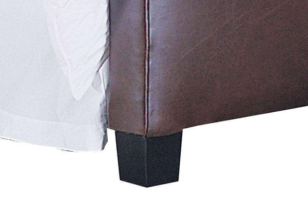 Drake Designer Style Leather Upholstered Panel Bed