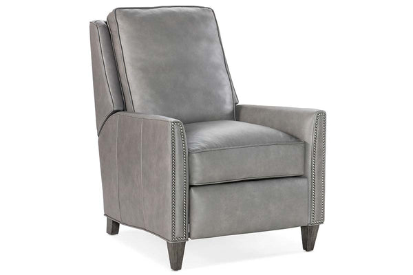 Samuel Quick Ship Pebble Leather Recliner