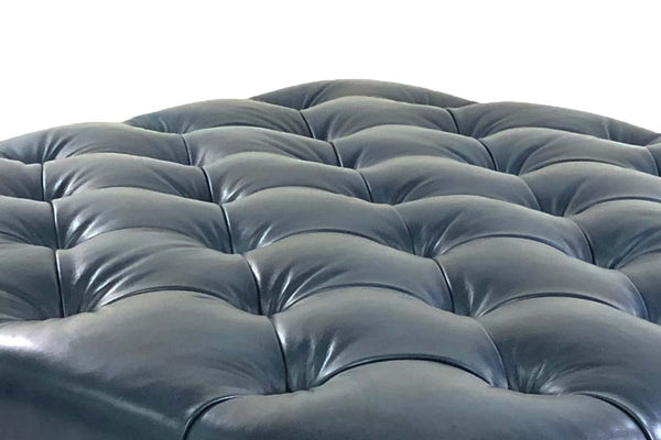 Winton Tufted 36, 40, 44, Or 48 Inch Square Leather Ottoman (4 Siz